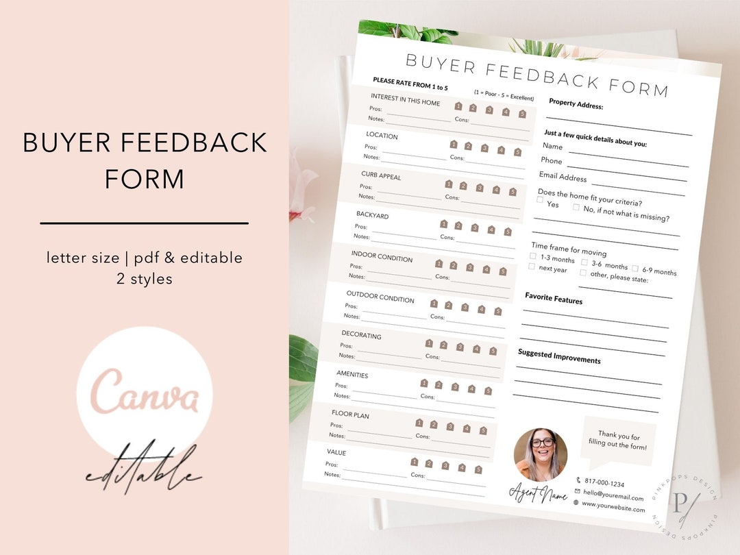 Buyer Feedback Form, Real Estate Marketing, Real Estate Form, Showing ... Buyer Feedback Form, Real Estate Marketing, Real Estate Form, Showing ...