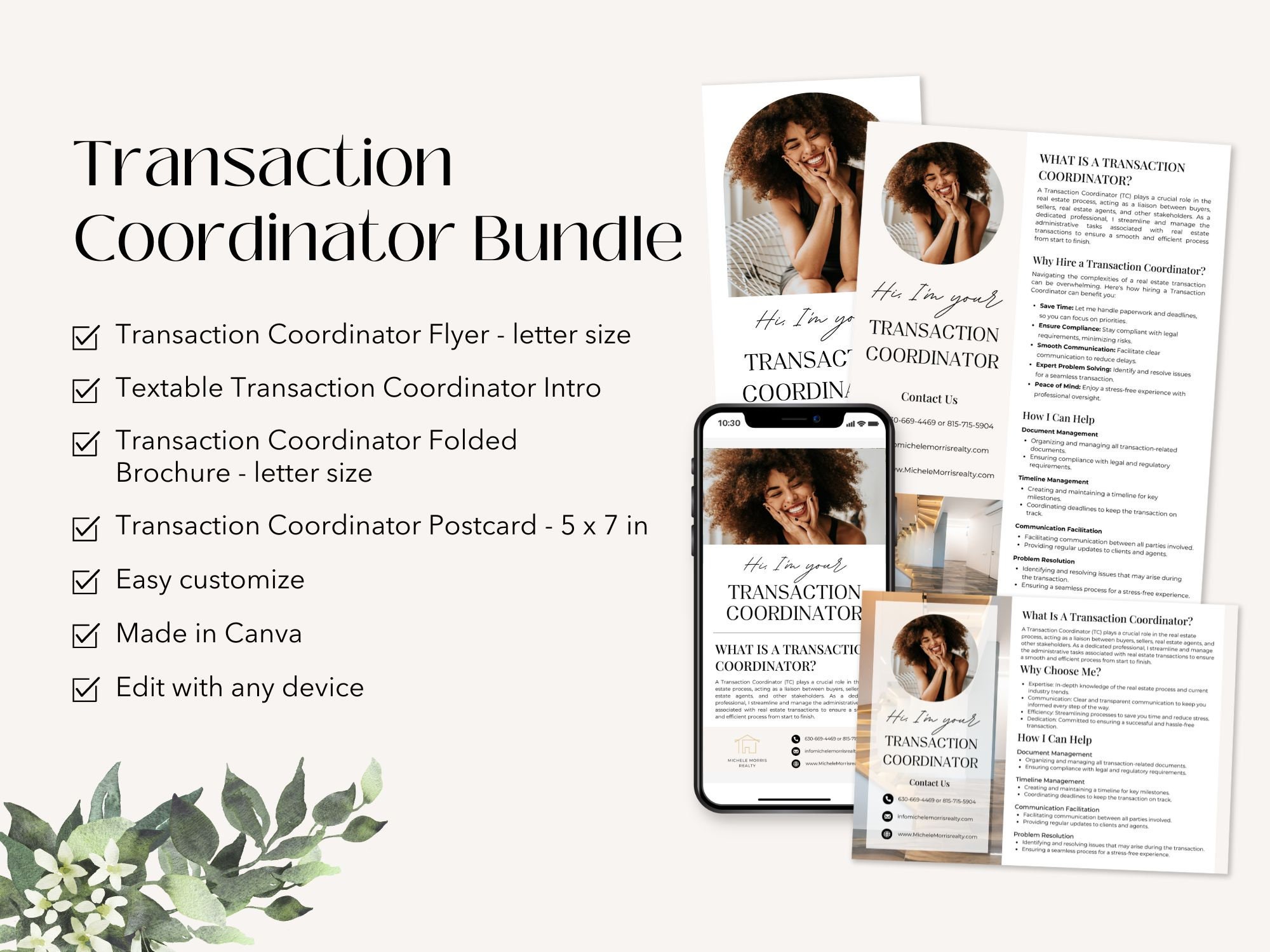 Real Estate Transaction Coordinator Bundle | Marketing Flyers ...