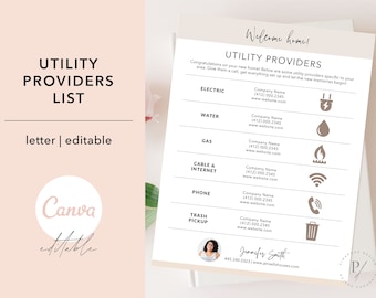 Black Utility Providers List Flyer, Real Estate Marketing, Real Estate ...