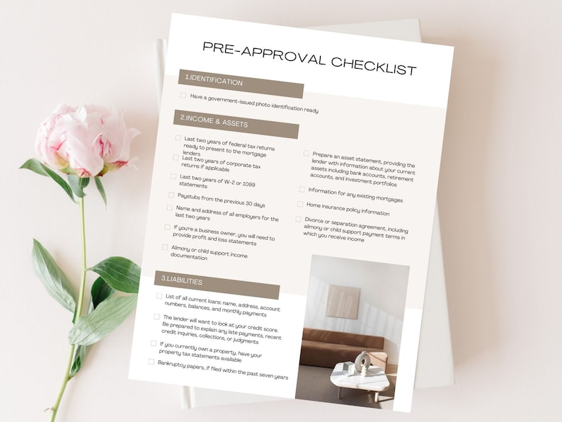 Luxury Pre-approval Checklist Luxury Real Estate Marketing - Etsy