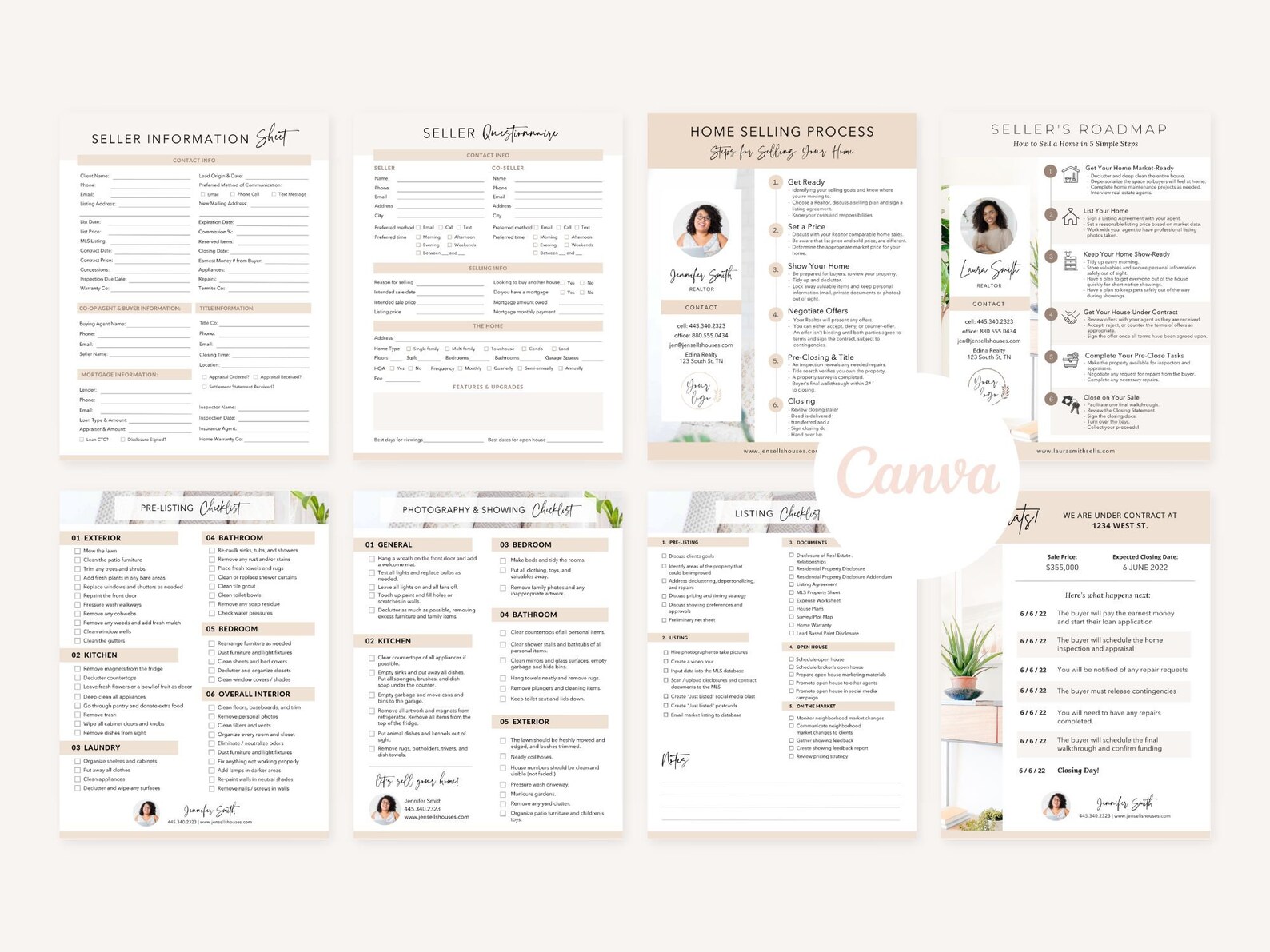 Real Estate Marketing Bundle, Real Estate Templates Canva, Real Estate ...