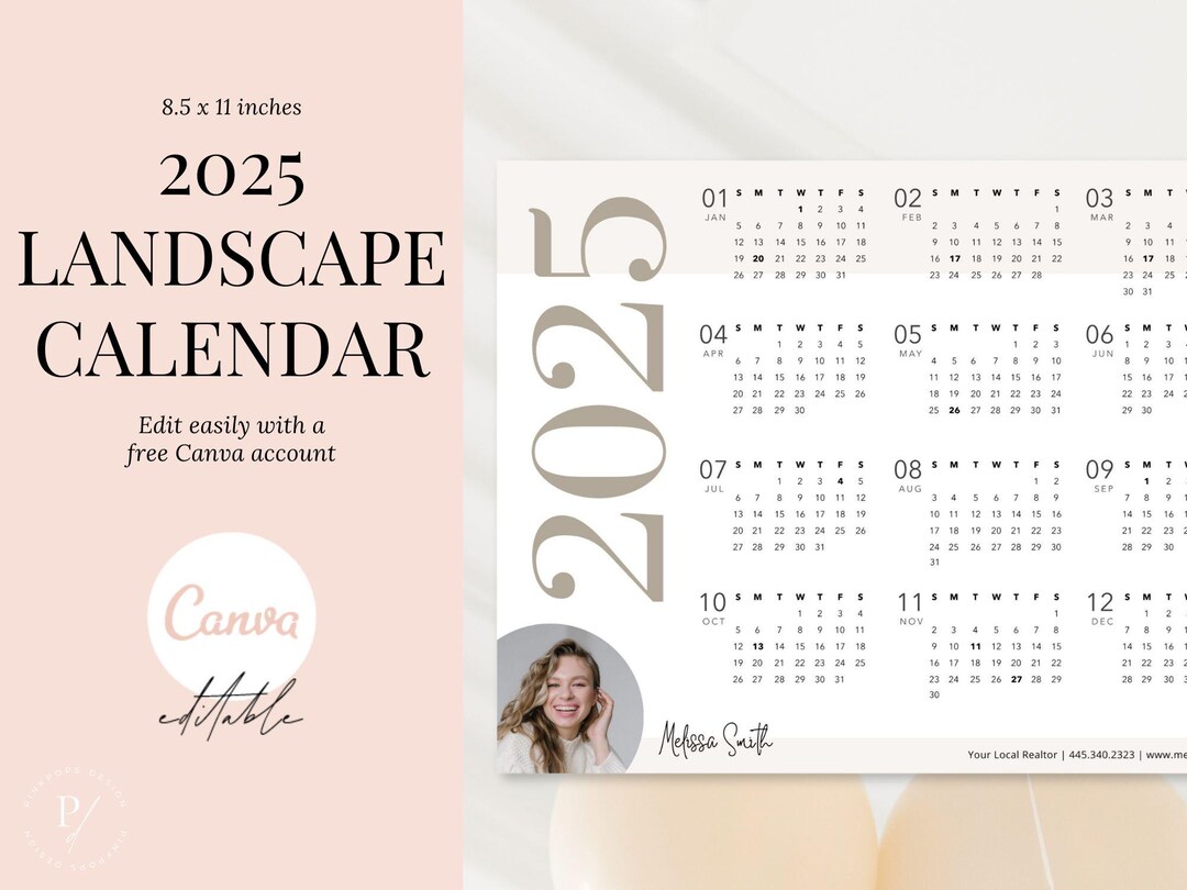 2025 Real Estate Landscape Calendar, Real Estate Calendar Magnet ...