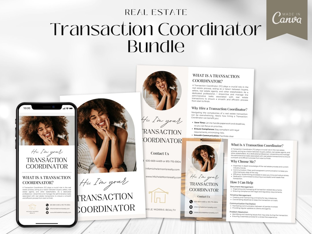 Real Estate Transaction Coordinator Bundle | Real Estate Marketing ...