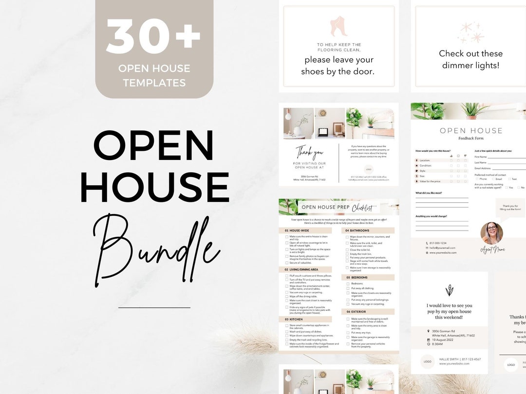 Open House Bundle, Real Estate Marketing, Open House Templates Bundle ...