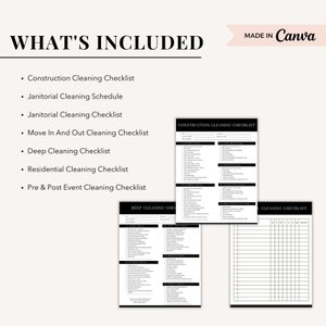 Cleaning Business Checklist Bundle, Cleaning Business Template ...