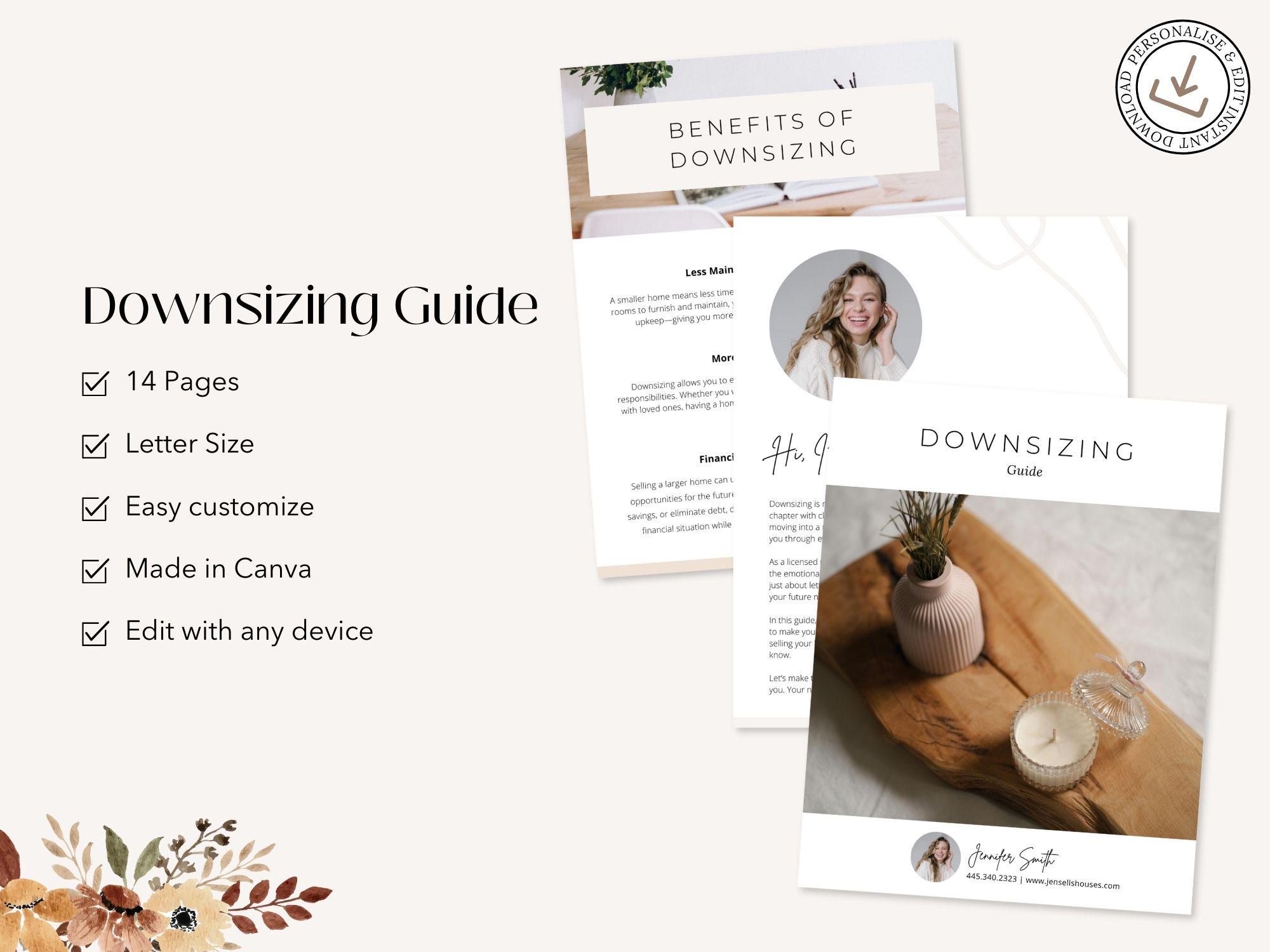 Real Estate Downsizing Guide Template | Senior Moving (digital Download ...
