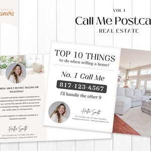 Real Estate Marketing Postcard | Call Me Template (canva Editable) - Etsy