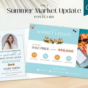 Summer Real Estate Market Update Postcard, Summer Realtor Postcard ...
