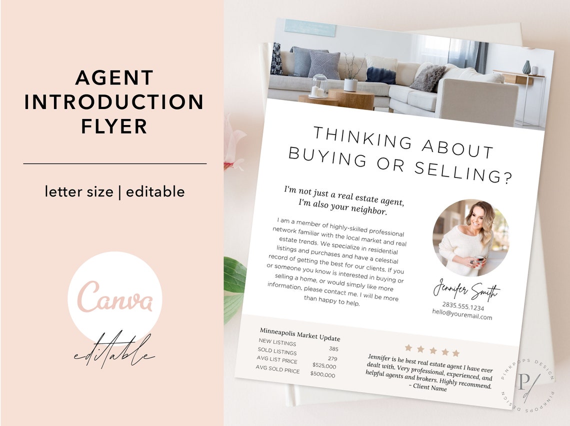 Agent Introduction Flyer Real Estate Marketing Real Estate - Etsy