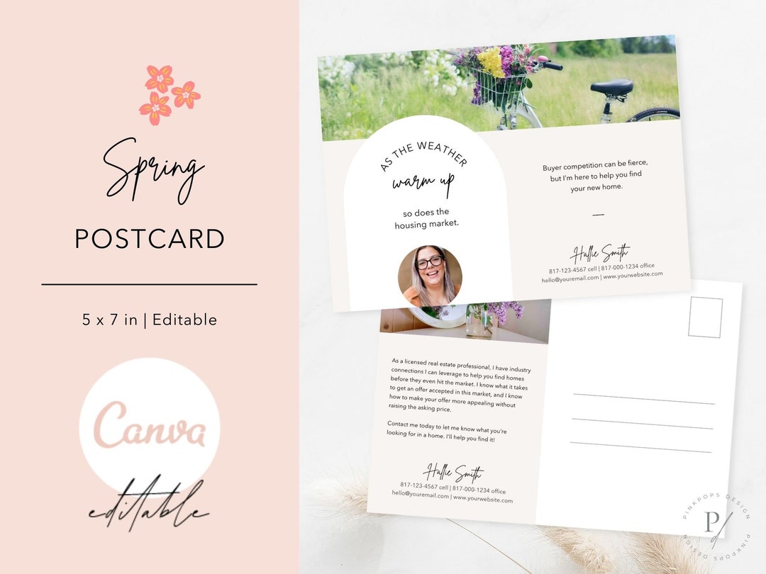 Spring Real Estate Postcard, Real Estate Spring Marketing, Real Estate ...