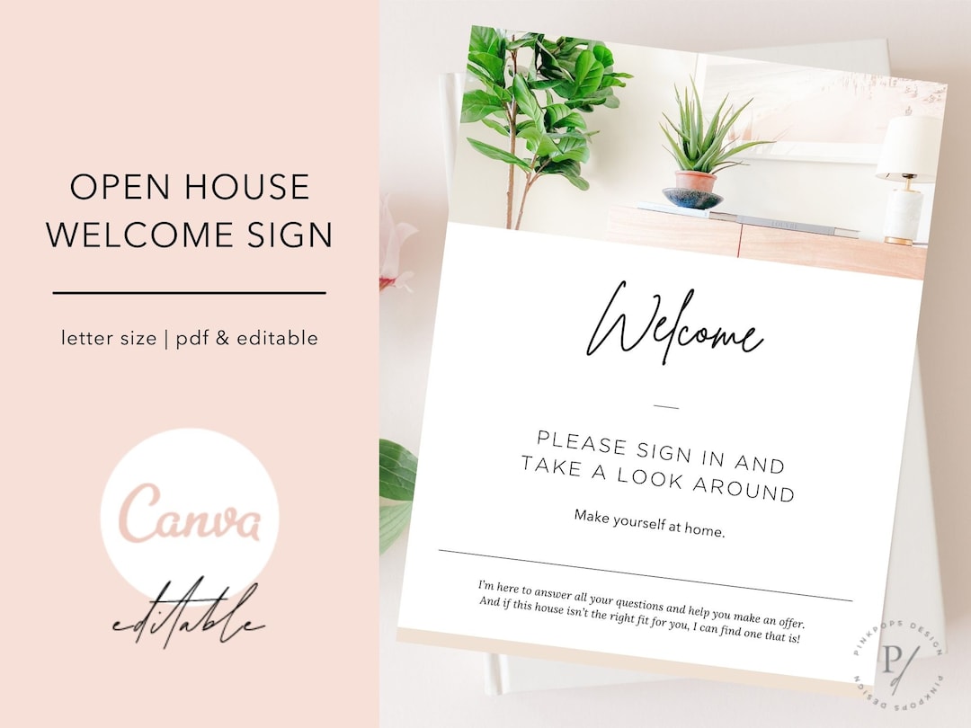 Open House Printable Welcome Sign, Open House Marketing, Open House ...