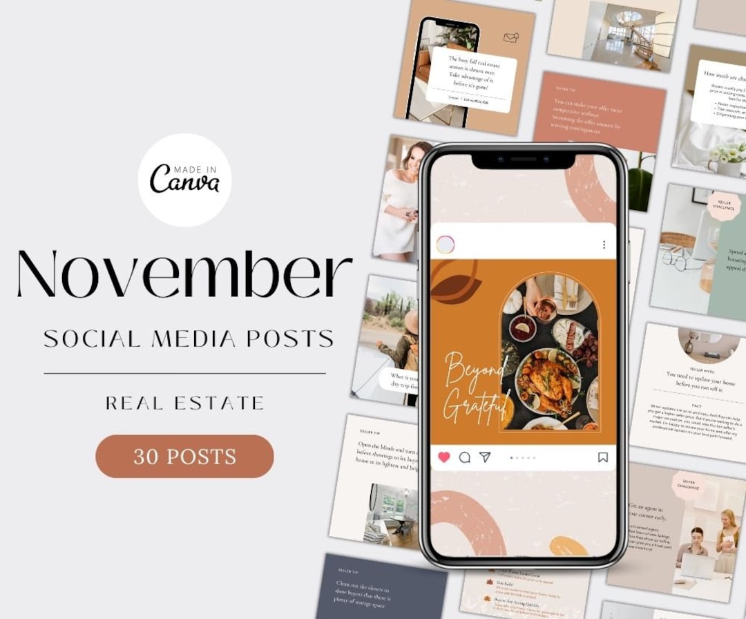 November Real Estate Agent Social Media Posts | Real Estate Instagram ...