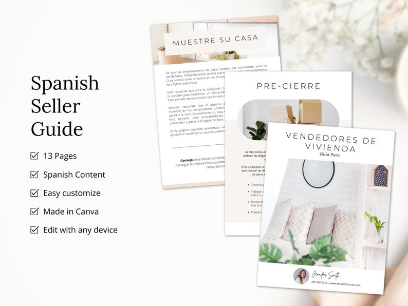 Spanish Real Estate Seller Guide, Bilingual Listing Presentation (canva ...