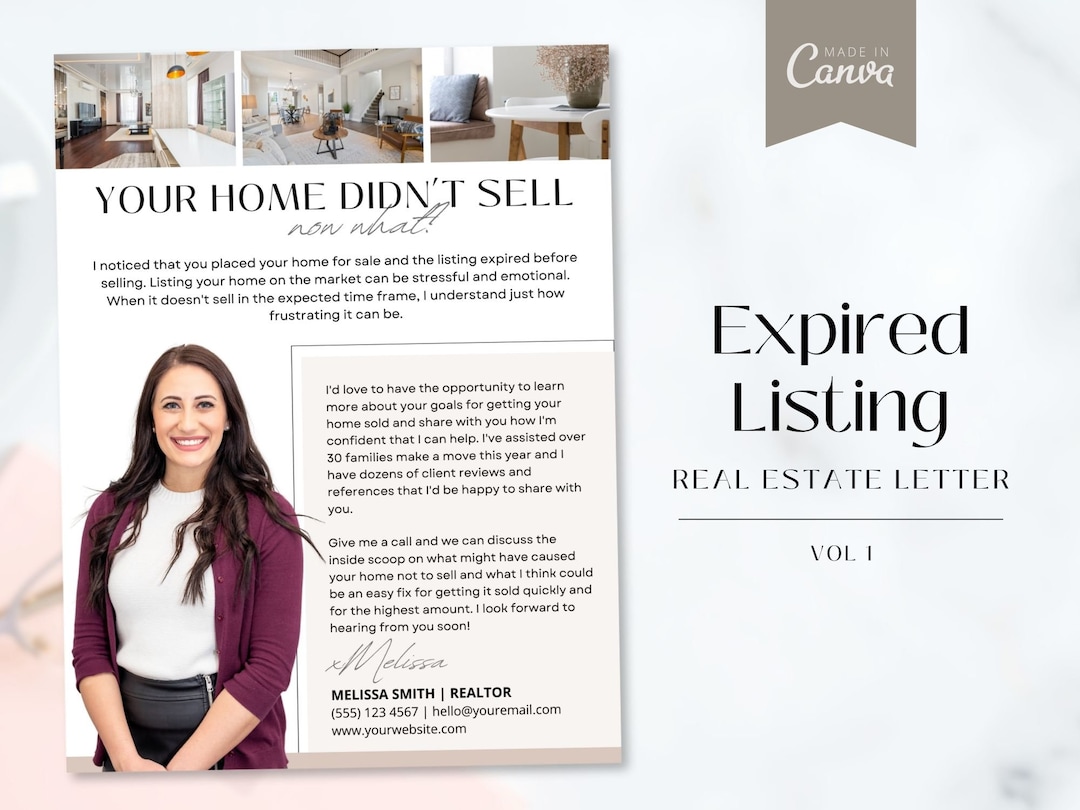 Expired Listing Real Estate Prospecting Letter, Your Home Didn't Sell, Expired Listing Letter ...