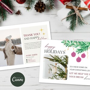 Happy Holidays Real Estate Postcard, Real Estate Christmas Postcard ...