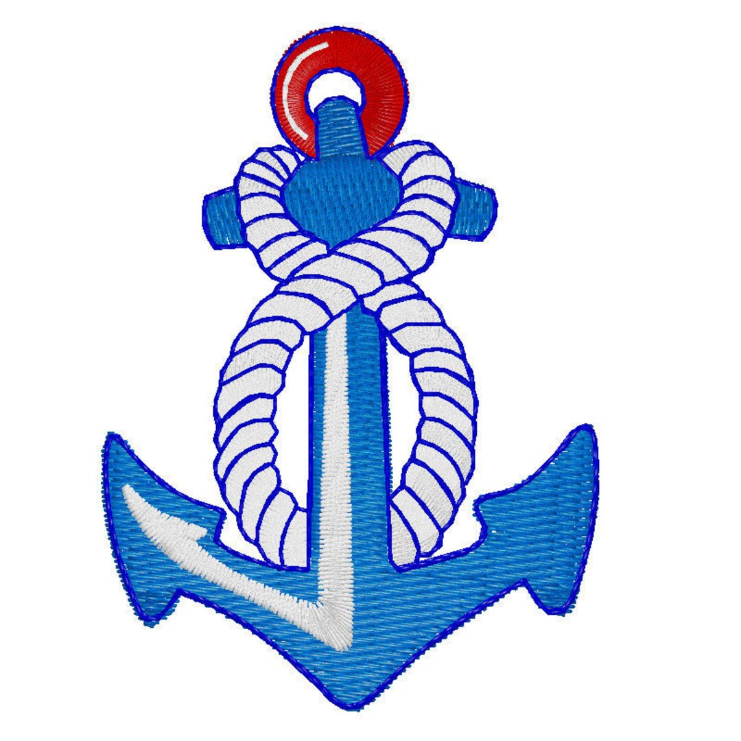 Anchor Embroidery Design Instant Download - Etsy