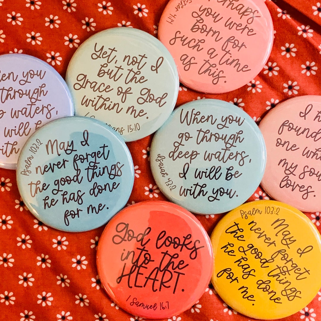 Bible Verse Buttons - Etsy