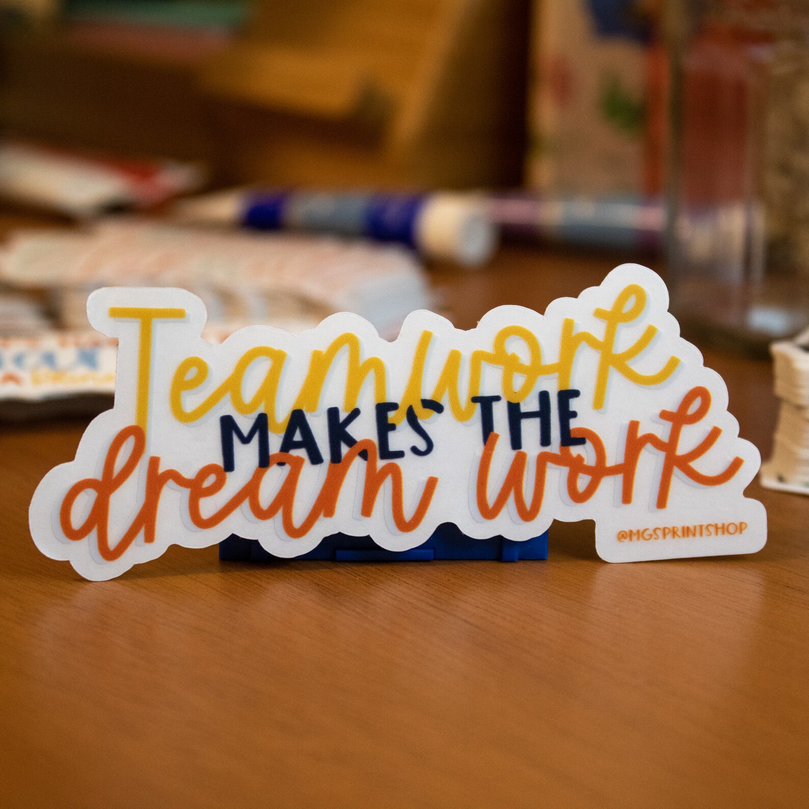 Teamwork Makes the Dream Work Sticker Team Work Sticker | Etsy