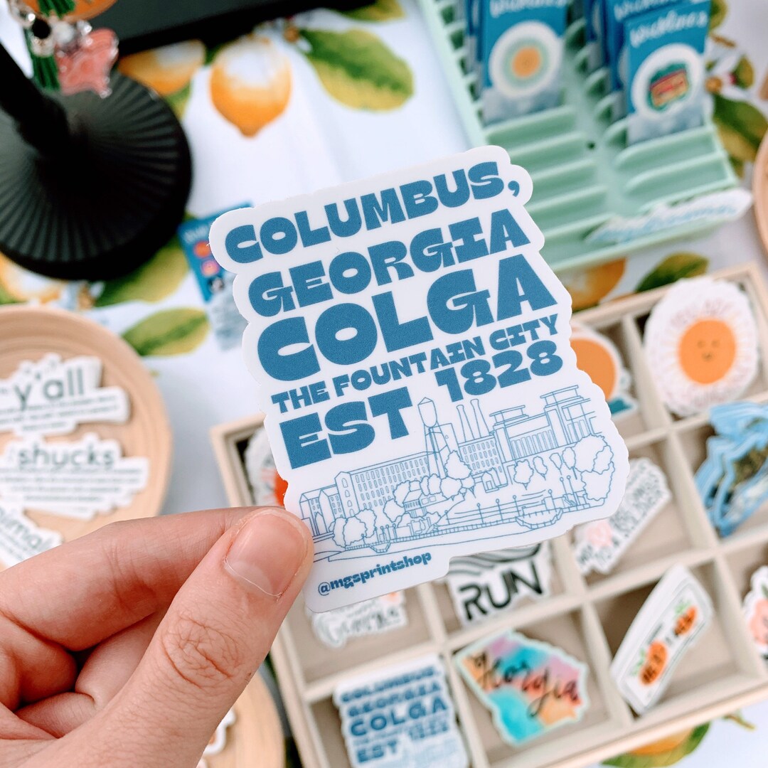 Fountain City Sticker, Columbus, Ga Decal, COLGA, Georgia Sticker, CSU ...