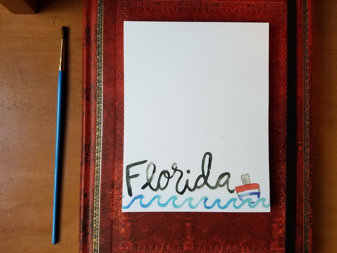 Florida Notepad, Florida Stationery, Beach Stationery, Florida ...