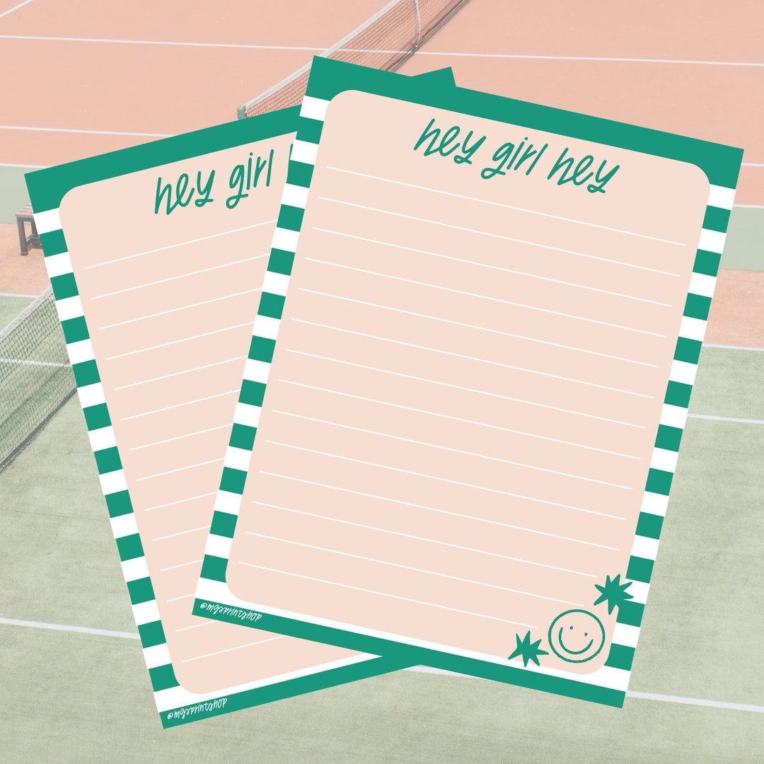 Hey Girl Hey Printable, Printable Stationery, Digital Download ...
