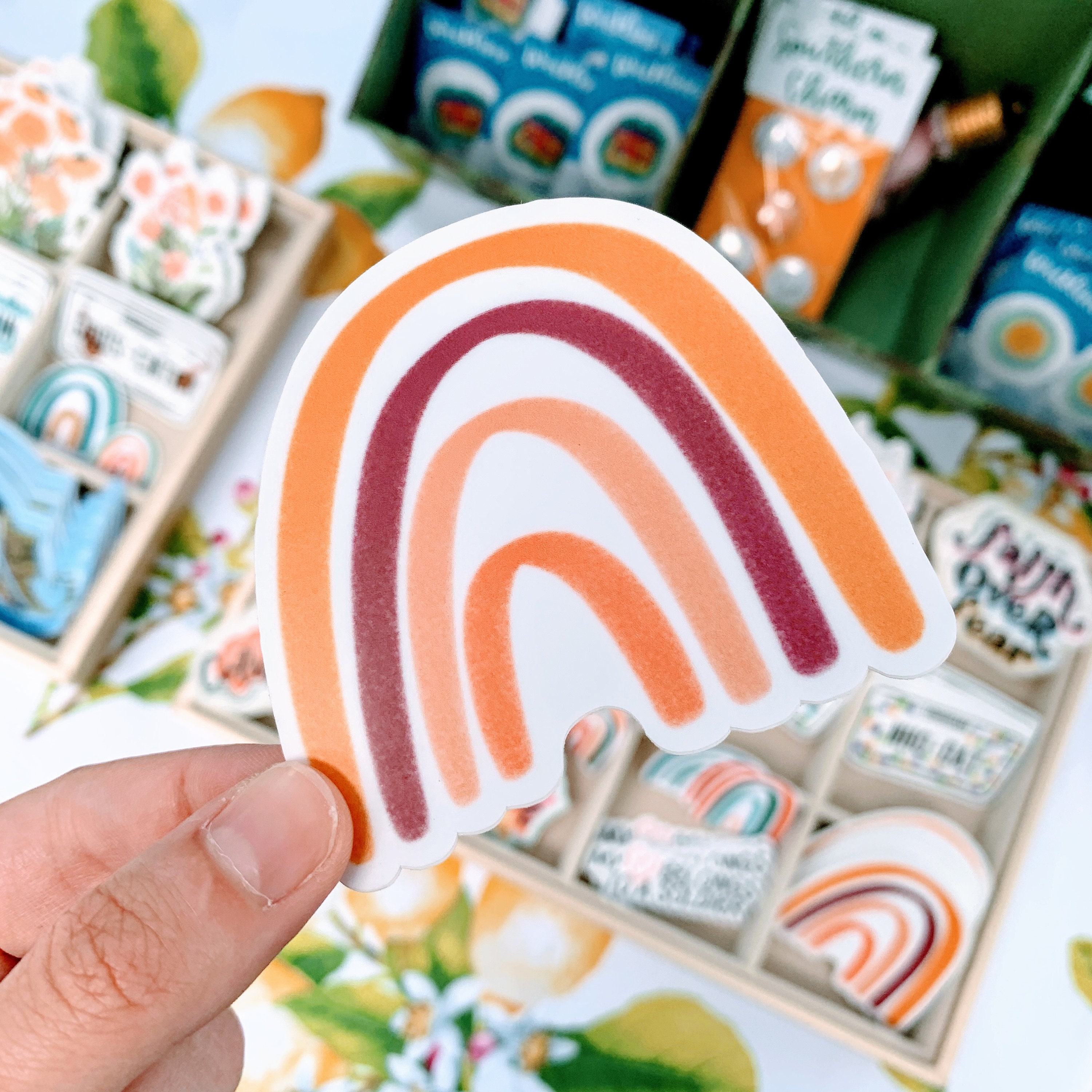 Rainbow Sticker Rainbow Sticker Pack Aesthetic Rainbow - Etsy 日本