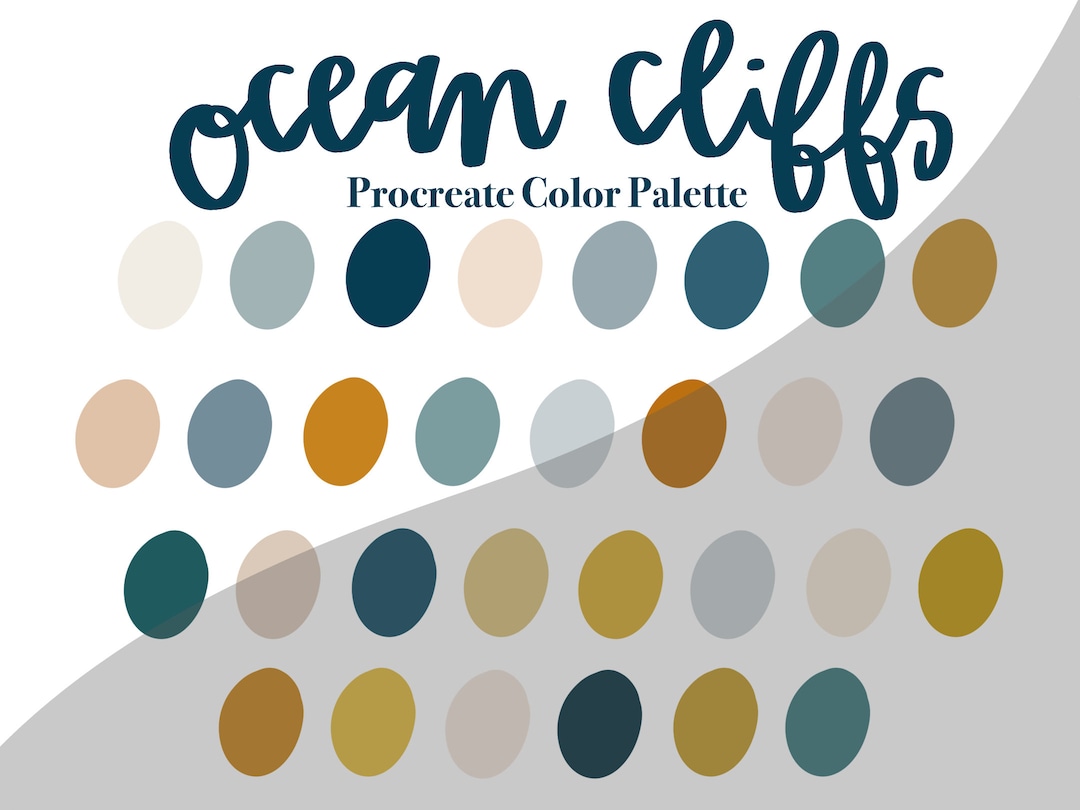 Ocean Cliffs Color Palette | Ocean Color Scheme | Forest Color Palette ...