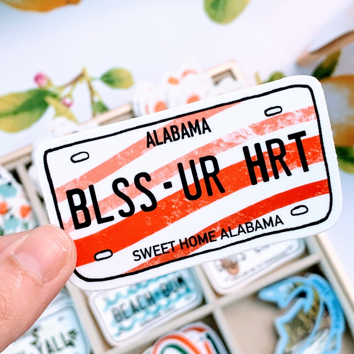 Southern States License Plate Sticker | Travel Decal | Suitcase Sticker ...
