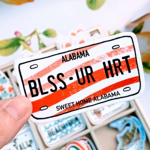 Southern States License Plate Sticker | Travel Decal | Suitcase Sticker ...