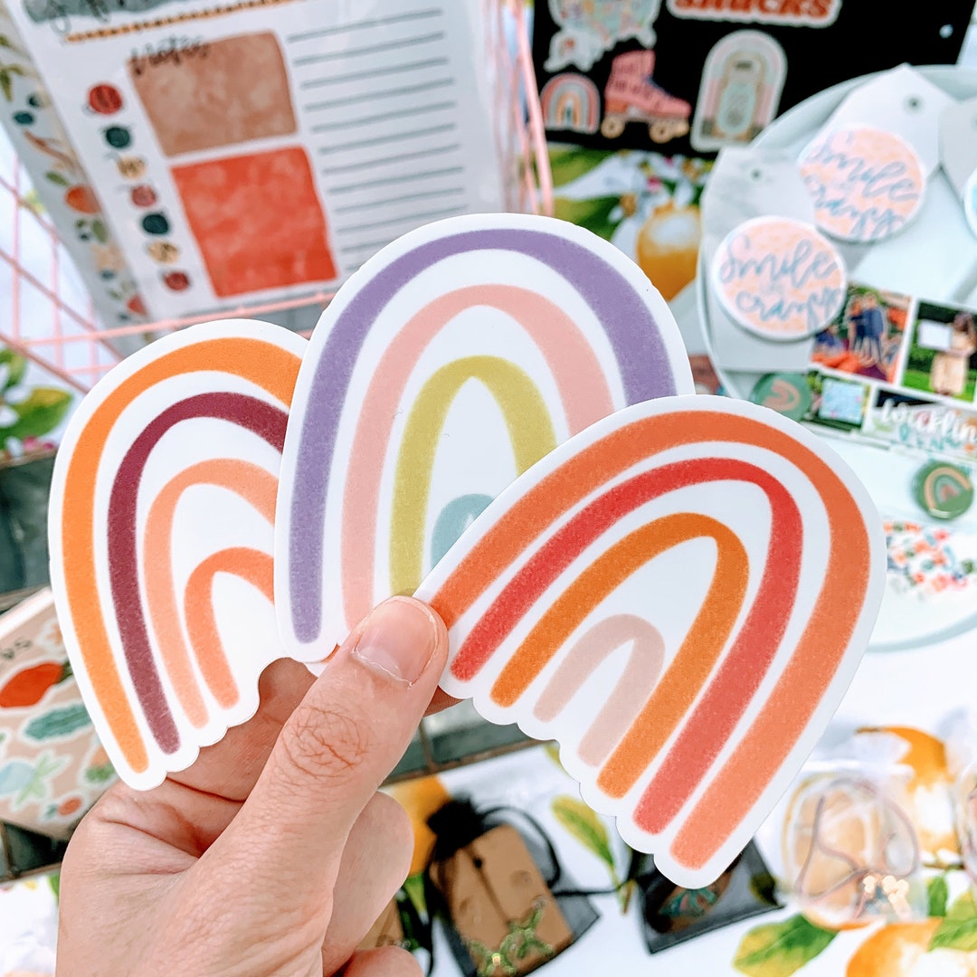 Rainbow Sticker, Rainbow Sticker Pack, Aesthetic Rainbow Stickers ...