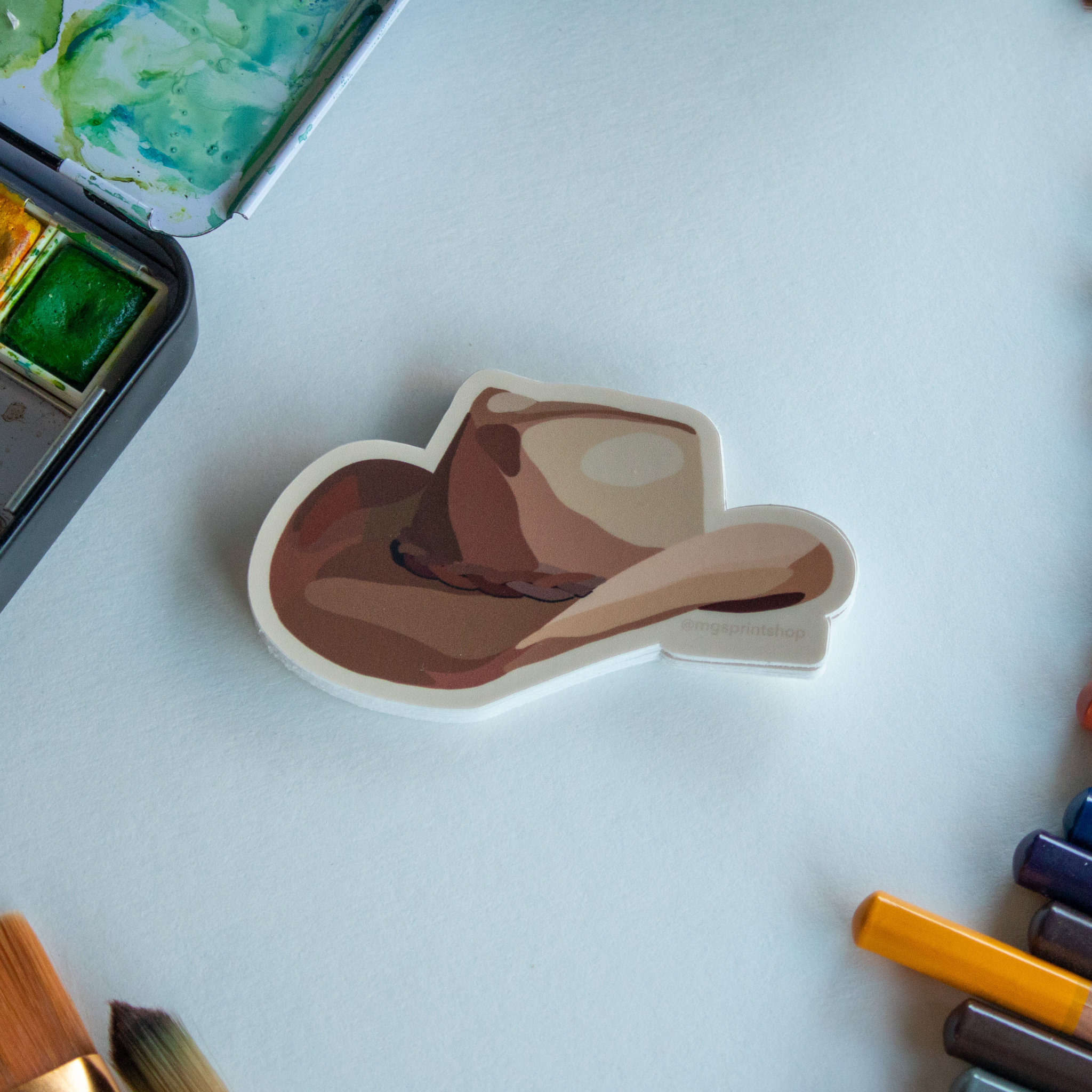 Cowboy Hat Sticker Cowgirl Hat Sticker Western Sticker Gift - Etsy