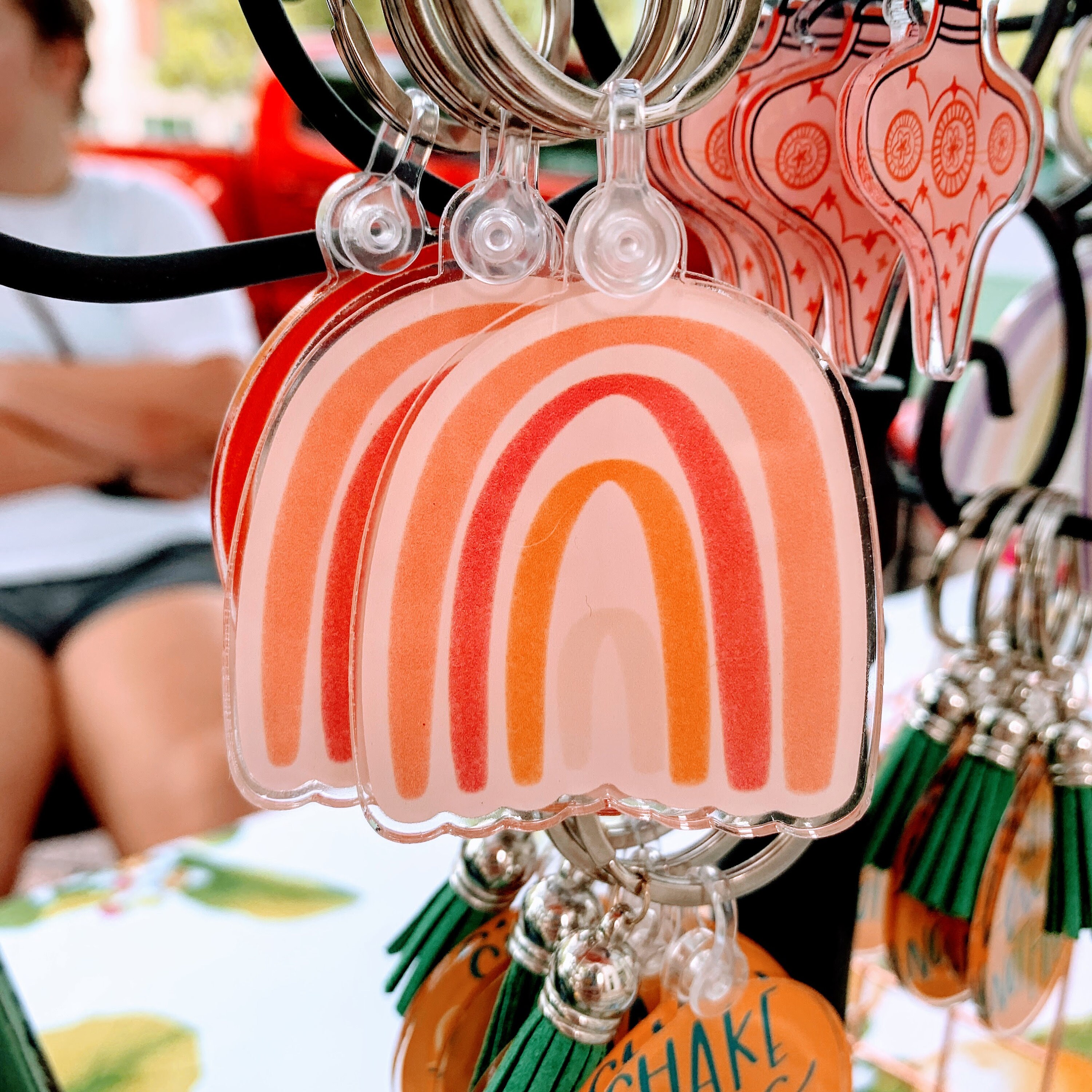 PRE-ORDER: Pink Rainbow Keychain | Pink Aesthetic Keychain | Sunshine ...