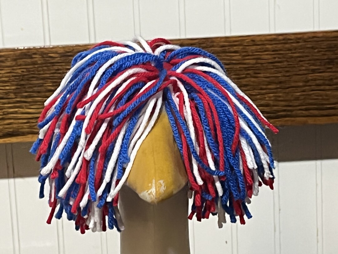 Red, White and Blue Shag Goose Wig: by Goose Clothes and More - Etsy