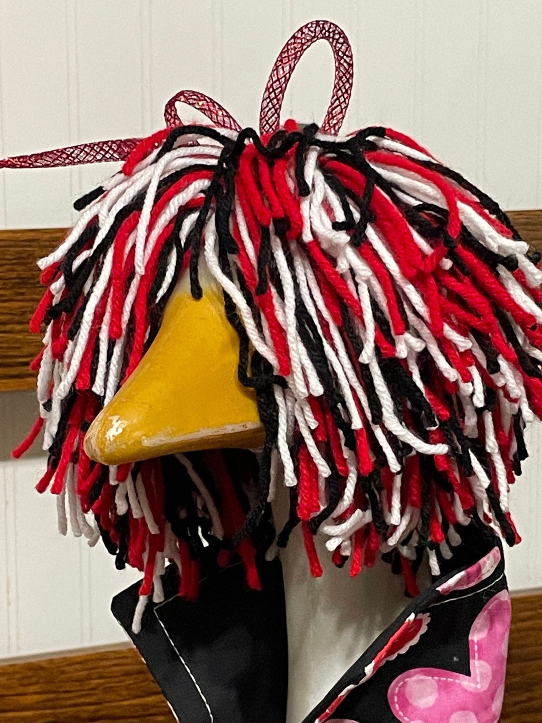 Black, White and Red Shag Goose Wig: Bygoose Clothes and More - Etsy