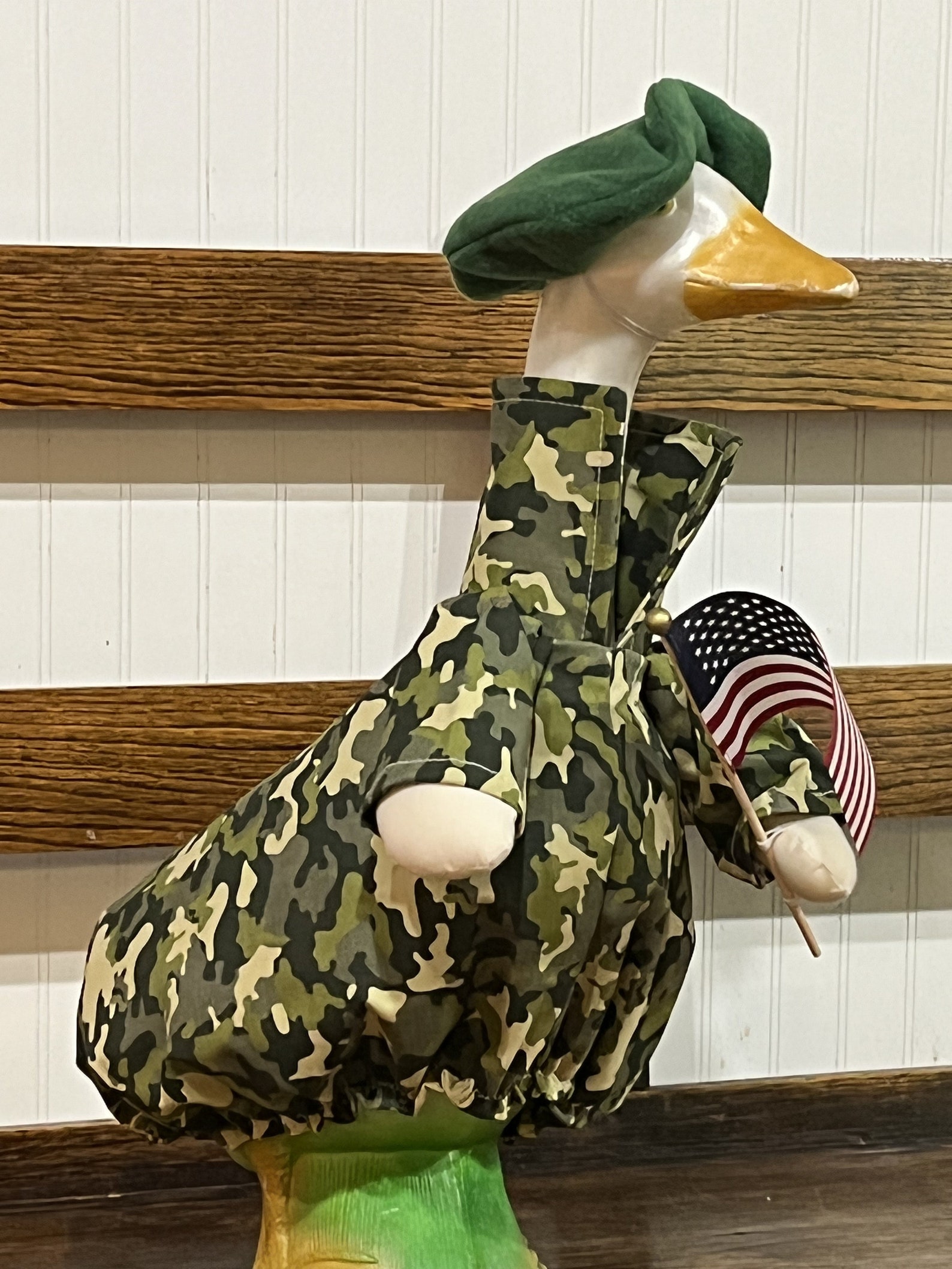 Camo Military Goose Waving Old Glory by Goose Clothes and More - Etsy