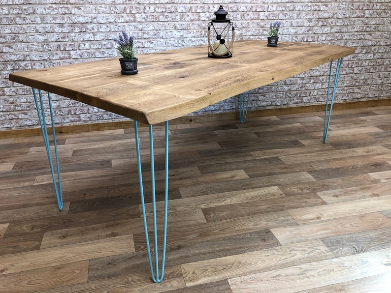 Industrial Hairpin Dining Table Live Edge Dining Table - Etsy UK