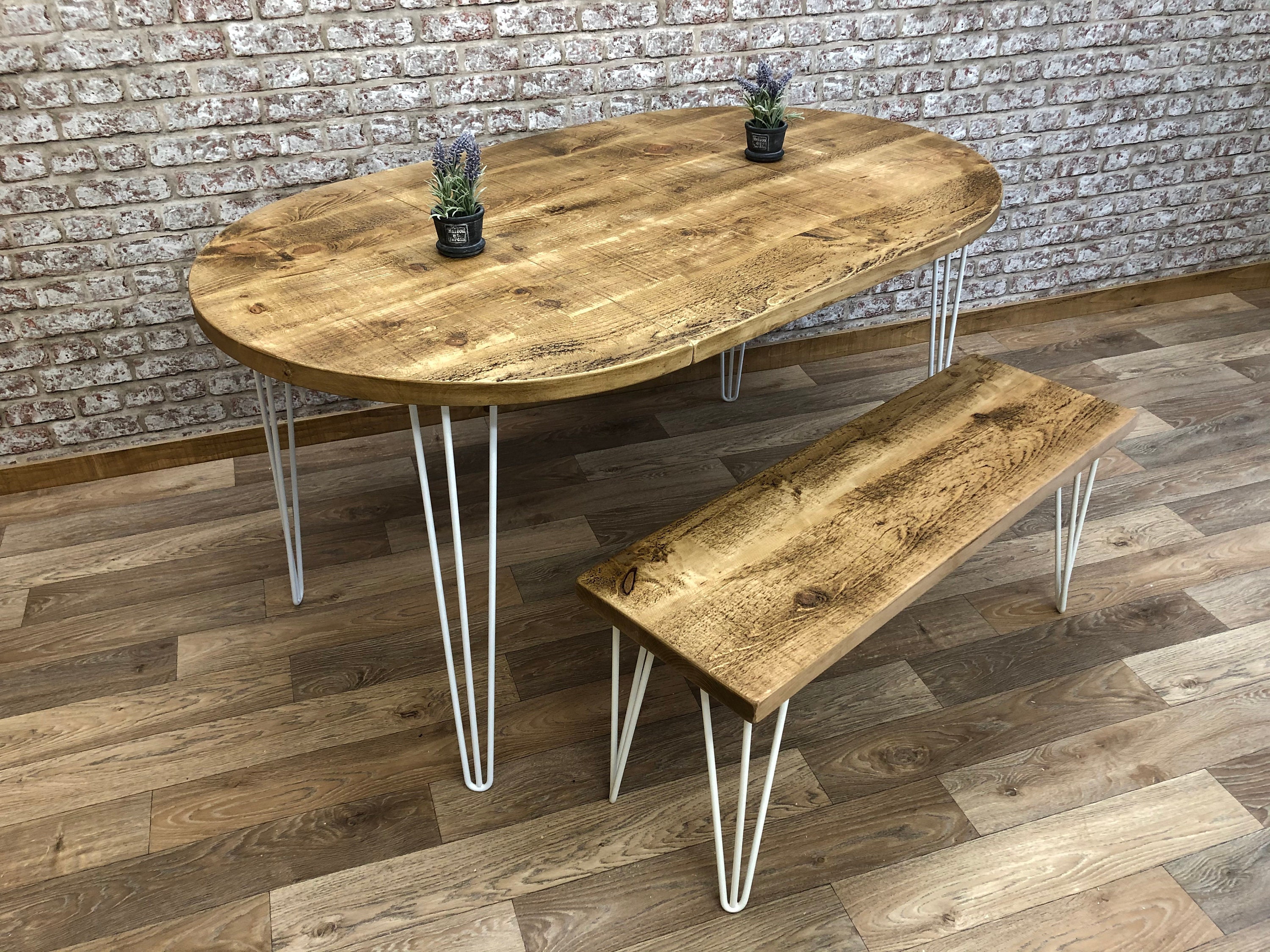 Extendable Round Dining Table Hairpin Leg Dining Table Rustic Extending Dining Table Kitchen Table Etsy
