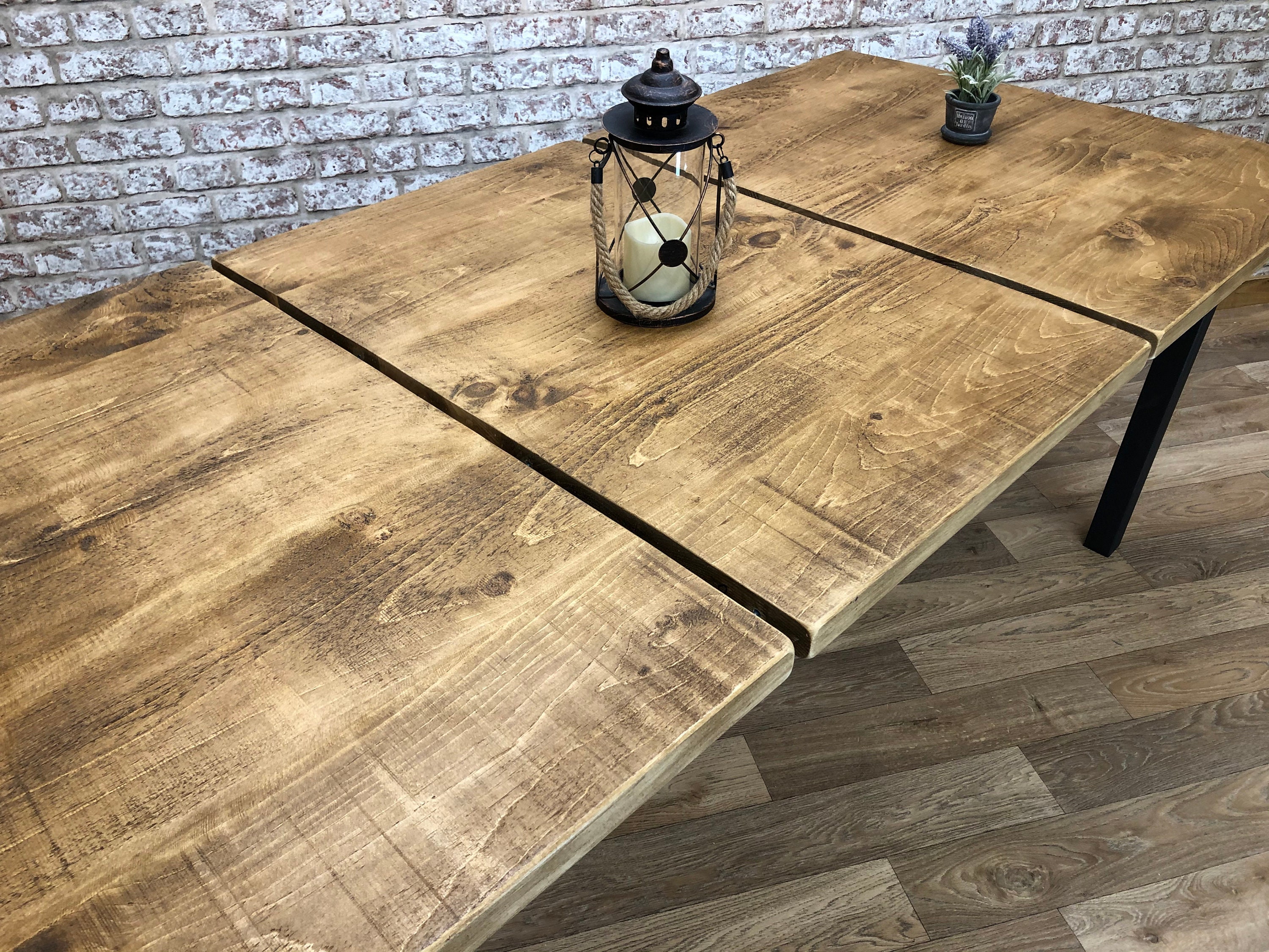 Extendable Dining Table Reclaimed Dining Table Kitchen Table - Etsy UK