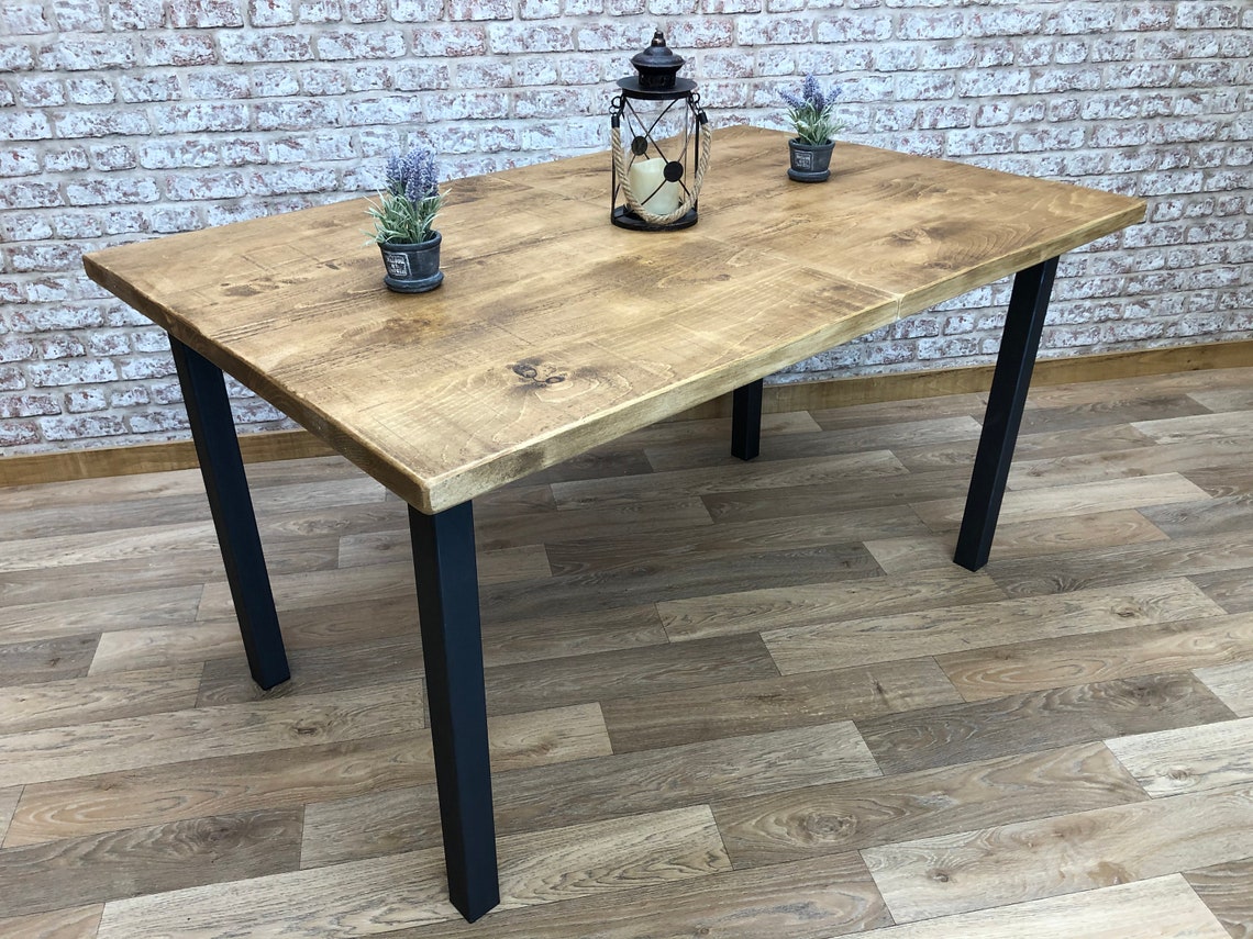 Extendable Dining Table Reclaimed Dining Table Kitchen Table - Etsy UK