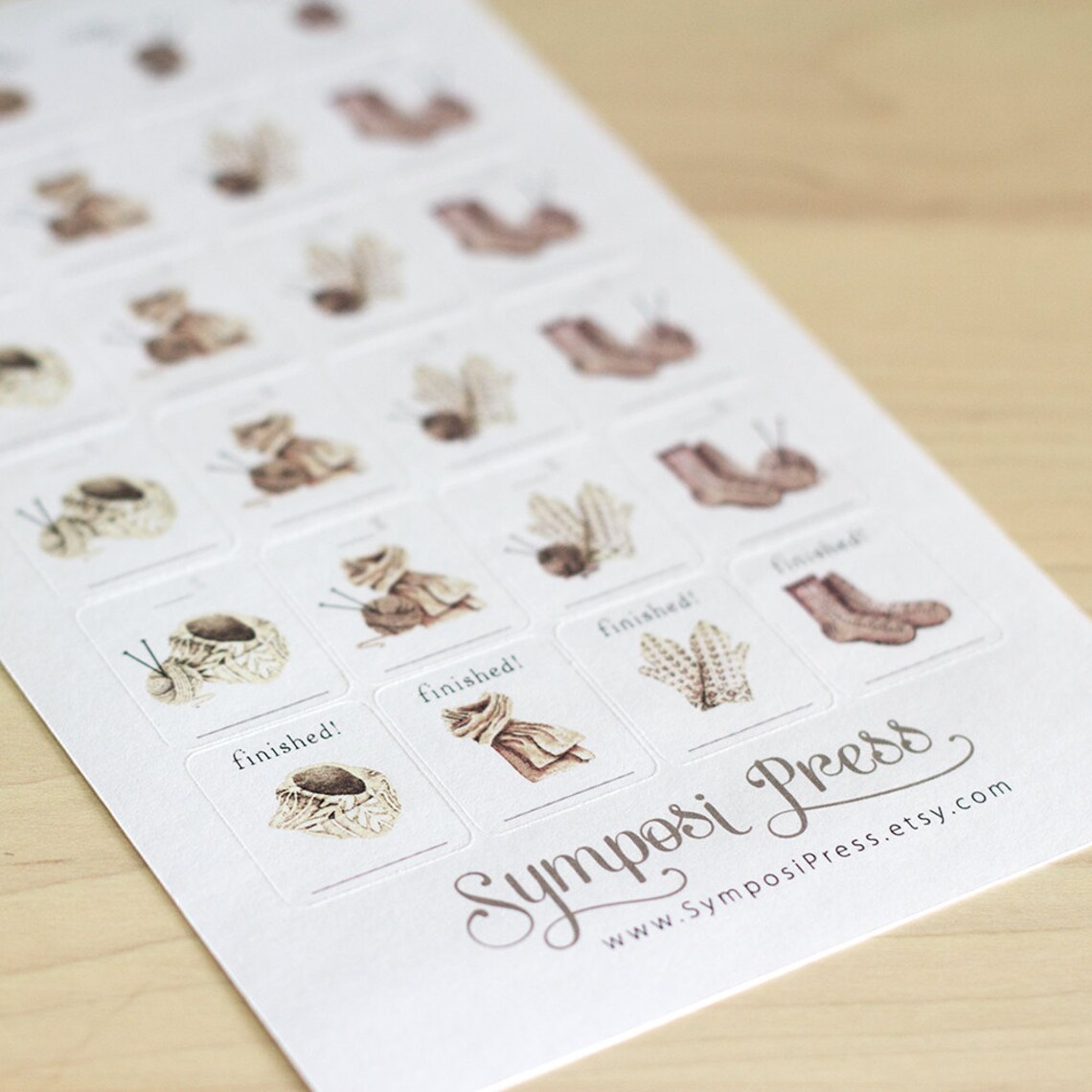 Knits! Work-in-progress (WIP) Knit Accessory Stickers in "natural Wool ...