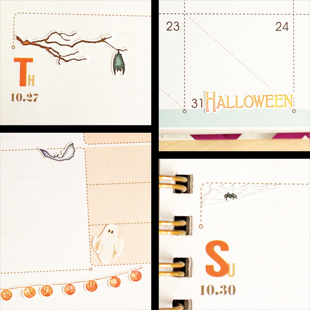 Halloween - Watercolor Planner Stickers - Etsy