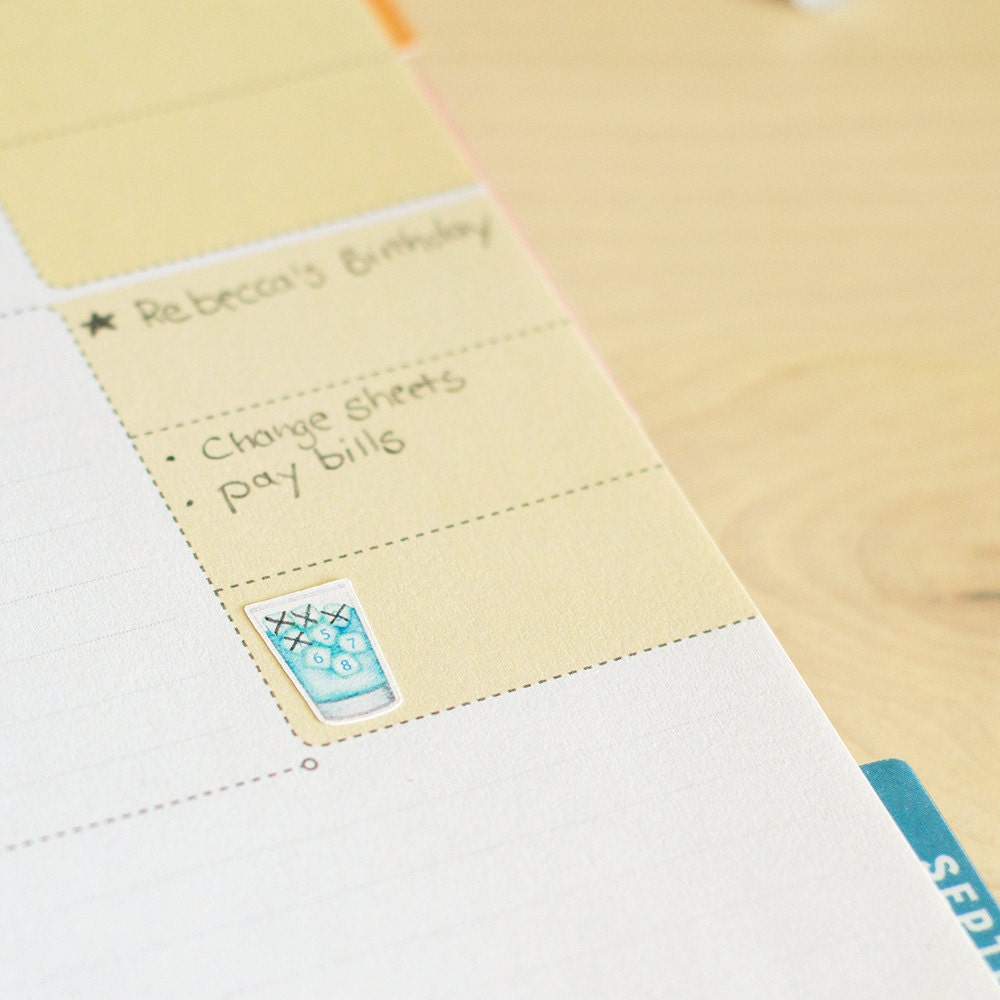 Hydrate Daily Water Intake / Hydration Tracker Watercolor - Etsy