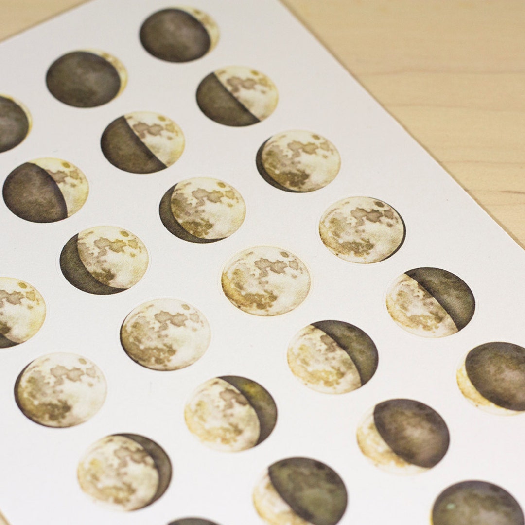 SMALL MOONS - Lunar Tracking / Moon Phases - Watercolor Planner ...