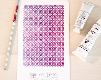 Small 365 Dots in glacier Watercolor Planner - Etsy