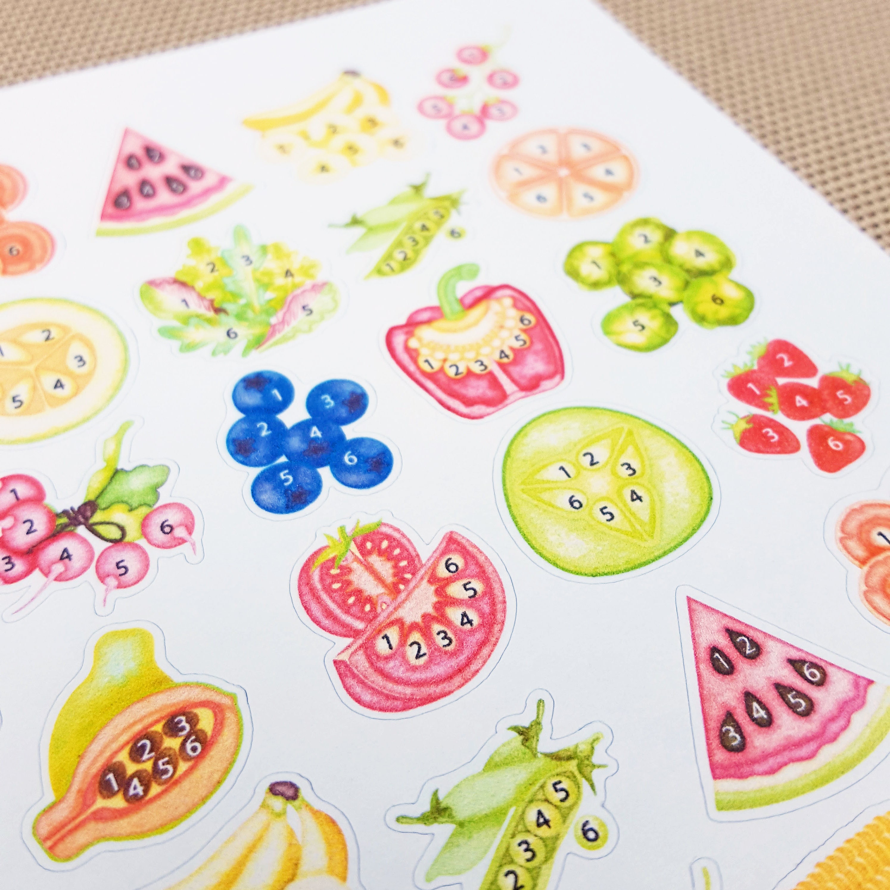 Eat Your Fruits and Veggies Produce Tracker Watercolor - Etsy