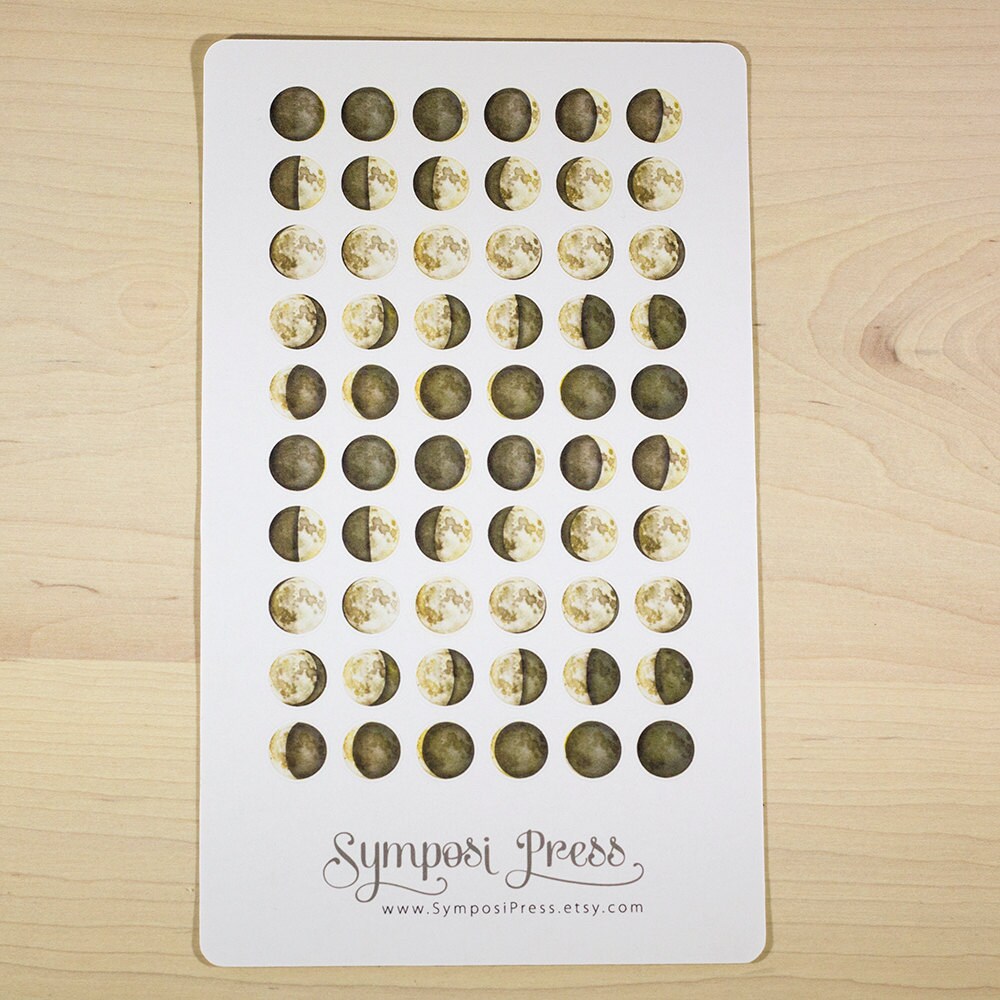 SMALL MOONS Lunar Tracking / Moon Phases Watercolor - Etsy