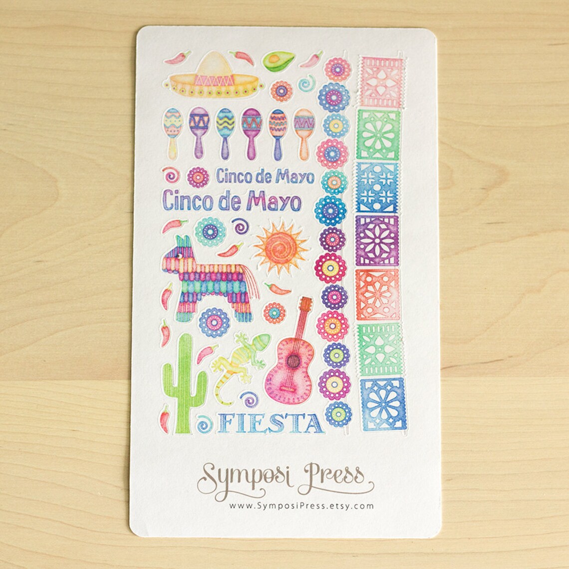 Cinco De Mayo in "púrpuras" - Watercolor Planner Stickers - Etsy