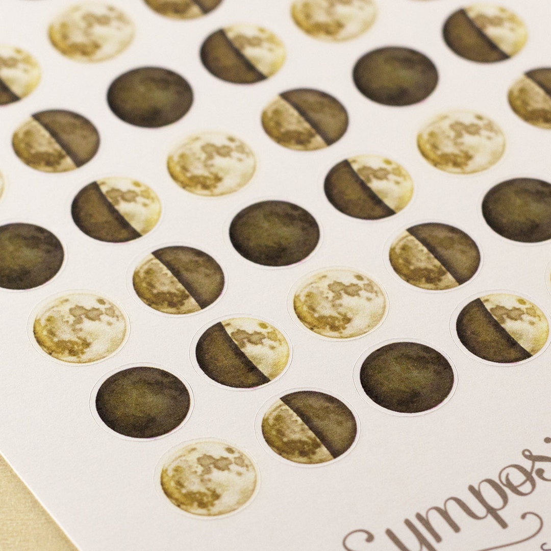 SMALL MOONS *4-phases* - Lunar Tracking / Moon Phases - Watercolor ...