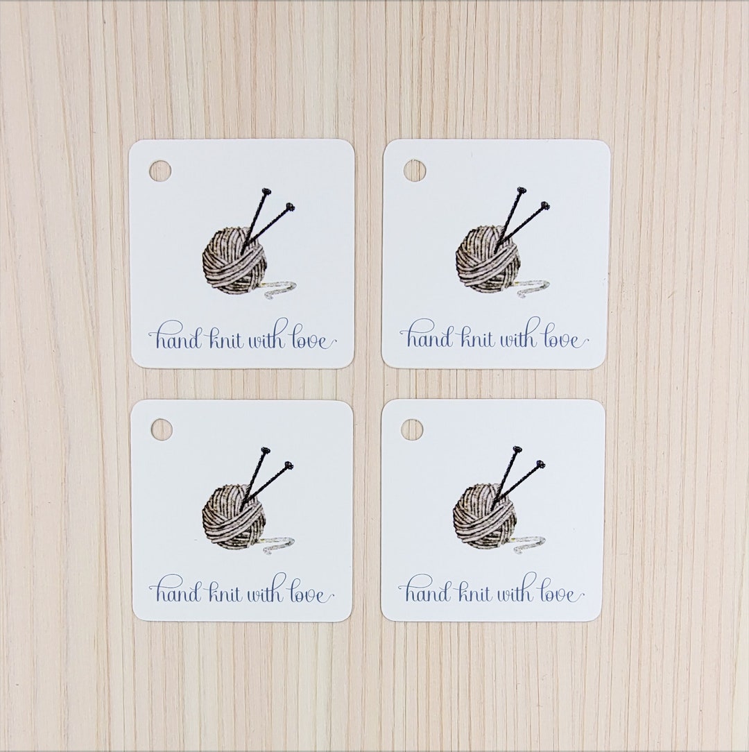 4 Knit Gift Tags in "natural Wool" Colors - Etsy