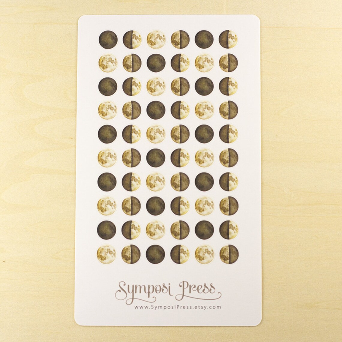 SMALL MOONS *4-phases* - Lunar Tracking / Moon Phases - Watercolor ...